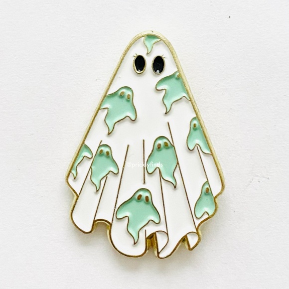 pricklyfinds | Jewelry | 84 Ghosts On Ghost Enamel Pin | Poshmark